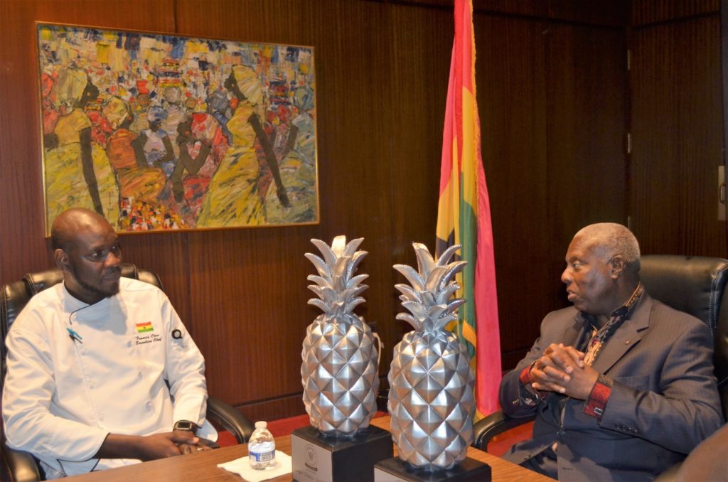 Chef Francis Otoo presents Embassy Chef Challenge Awards to Ambassador ...