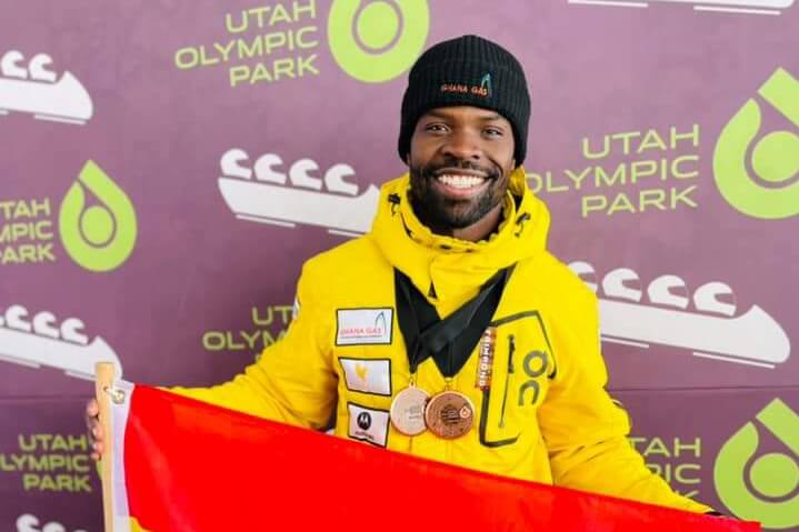 Ghana's first skeleton Olympian Akwasi Frimpong earns podium finishes ...