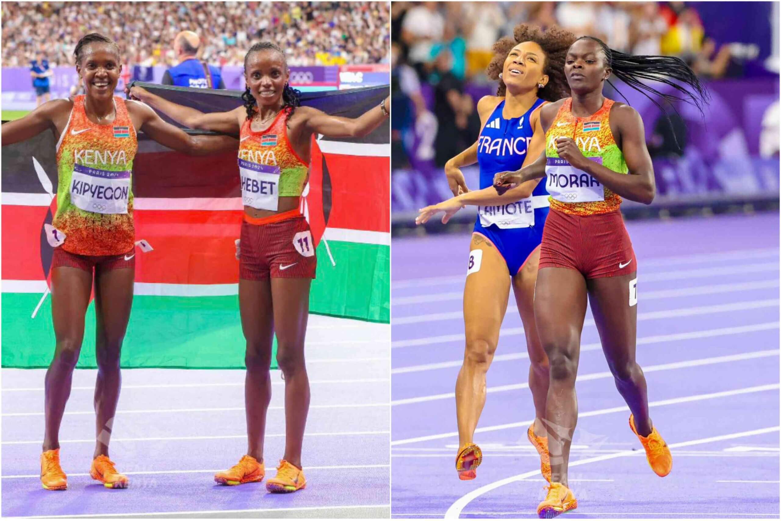 Kenya wins gold, silver & bronze in Olympic 5,000m & 800m races